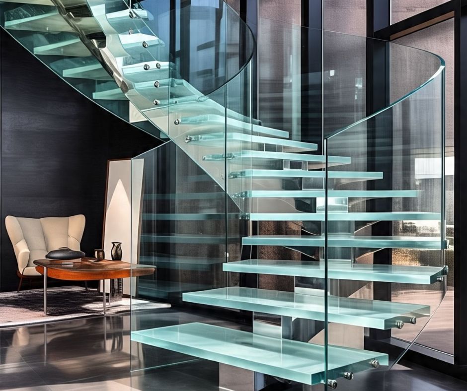 Bear Glass Helps Set Tempered & Laminated Glass Staircases